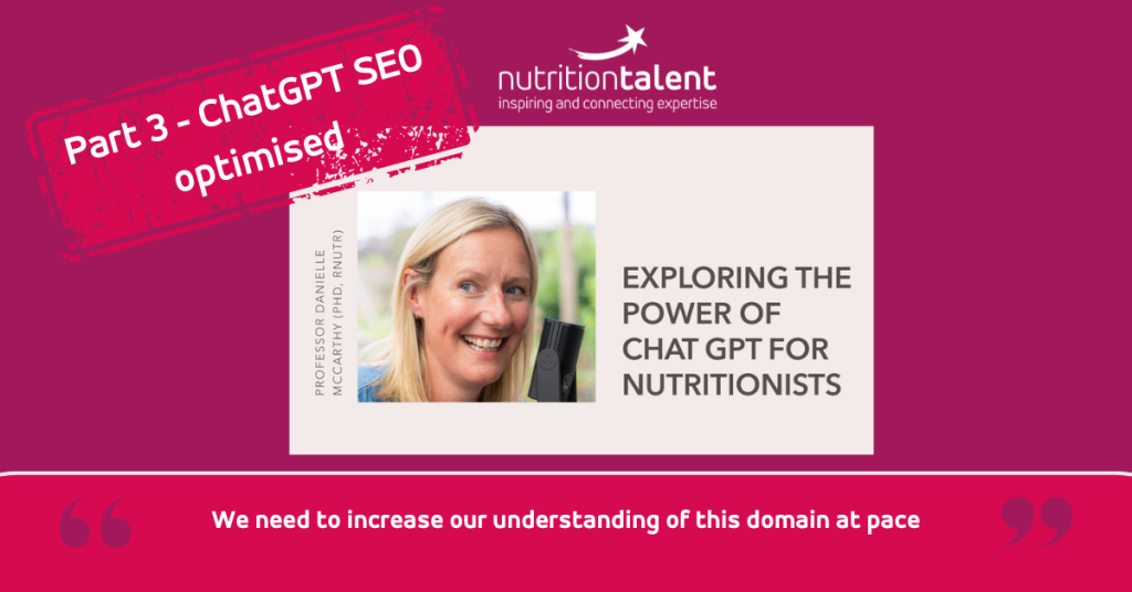 Using Generative AI as a Professional Nutritionist in 2024: Part 3 ...